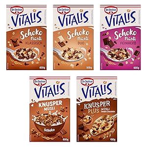 Dr Oetker Vitalis Schokomüsli Set Schoko Schoko Duo Feinherb