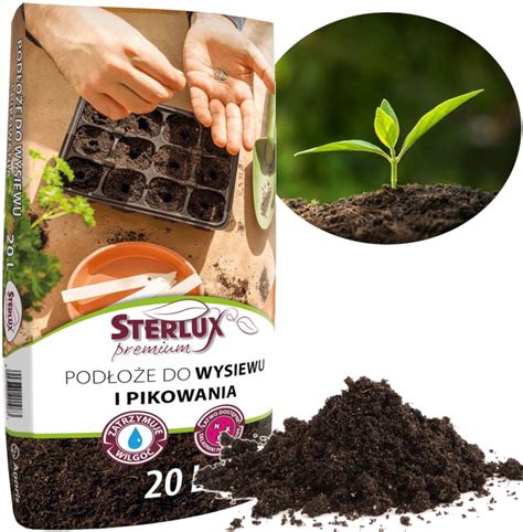 Podłoże Ziemia do wysiewu i pikowania Sterlux 20l ERLI pl