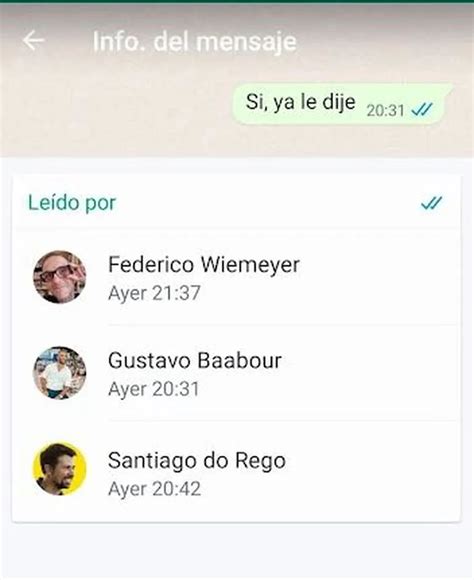 Cómo puedo saber si alguien ha leído mi mensaje de WhatsApp sin que