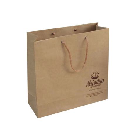 Sacola De Papel Kraft Personalizada Brindes Kaue