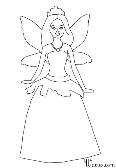 Desenho da Barbie Mariposa para colorir grátis para imprimir