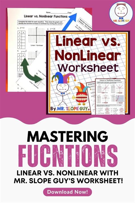 Linear Vs Nonlinear Functions Worksheet Video Video In 2024