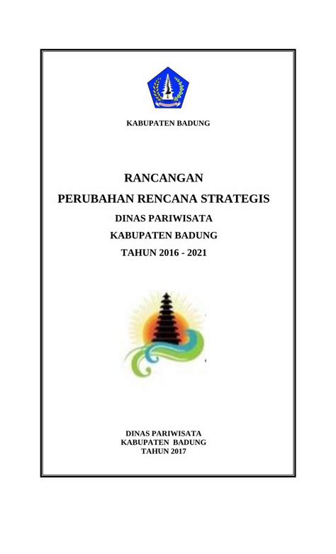 PDF RANCANGAN PERUBAHAN RENCANA STRATEGIS PERUBAHAN RENSTRA