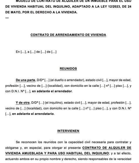 Modelo De Contrato De Alquiler Con Cl Usula De Venta Una Gu A Completa