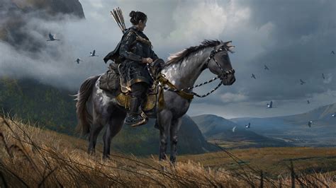 Jin Sakai Ghost Of Tsushima Video Game 4k HD Wallpaper Rare Gallery