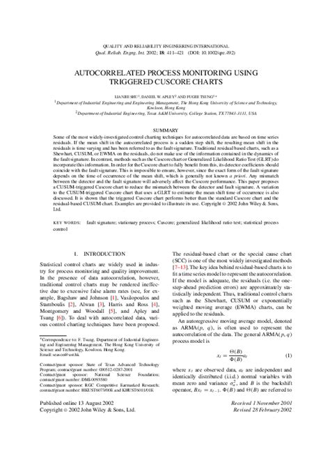 pdf autocorrelated process monitoring using triggered cuscore charts lianjie shu