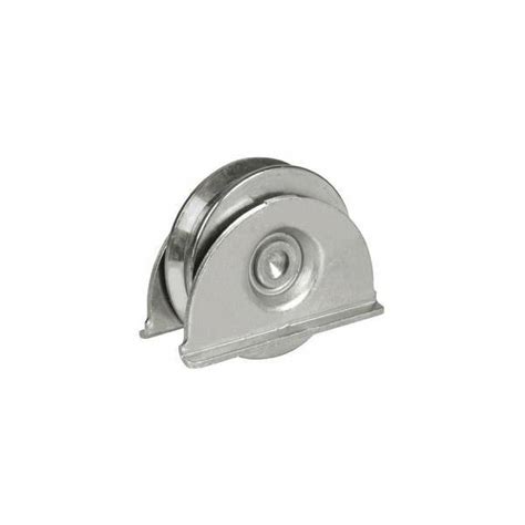 Roue à gorge en V 92 avec support latéral de diamètre 100 mm en acier