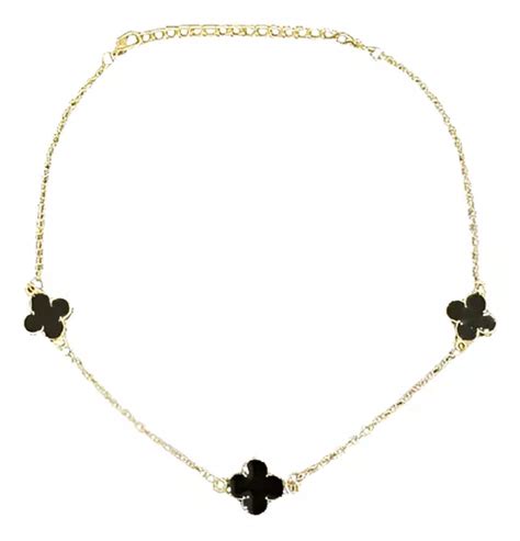 Colar Choker Trevo Neymar Virginia Dourado E Prata Premium