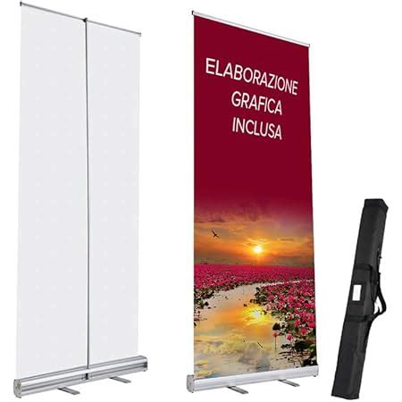 Roll Up Espositore Rollup Pubblicitario X Cm Banner Grafica
