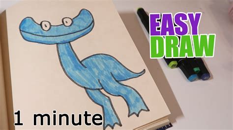 How To DRAW Cyan Rainbow Friends Chapter 2 Very FAST 1 Minute