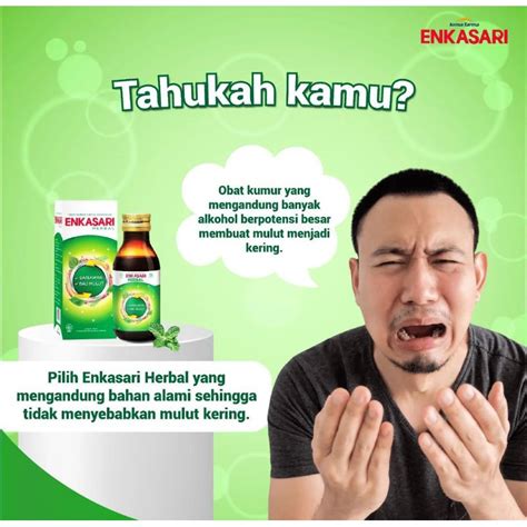 Jual Enkasari Herbal Antiseptik Obat Kumur Sariawan Bau Mulut 120 Ml