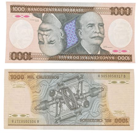 CÉDULA 1000 Cruzeiros Marcon Numismática