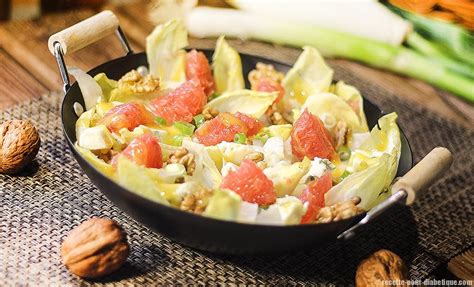 Salade D Endives Au Noix Roquefort Et Pamplemousse Pomelo