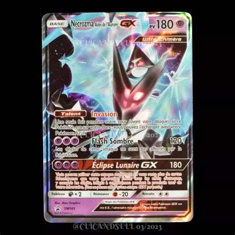 CARTE POKÉMON NECROZMA Ailes de l Aurore GX SM101 2 Promo NEUF FR EUR