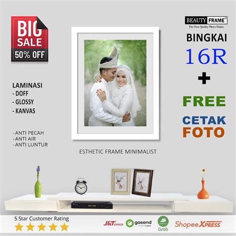 Jual PAKET 16R 16RW FRAME MINIMALIS ESTETIK GRATIS CETAK FOTO
