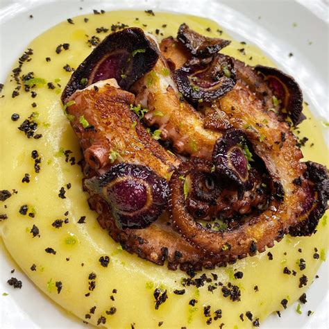 Polpo Croccante Su Crema Di Patate Al Ta Cucina