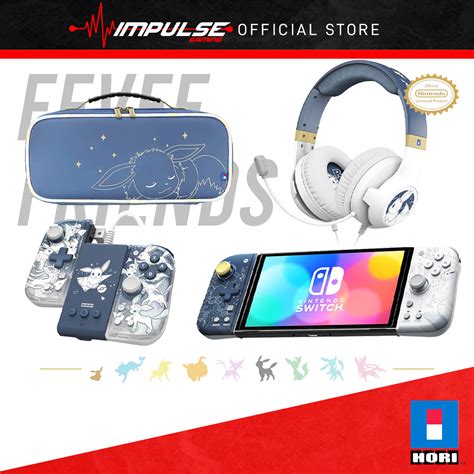Hori Nsw Nintendo Switch Eevee Friends Split Pad Pro Fit Wired