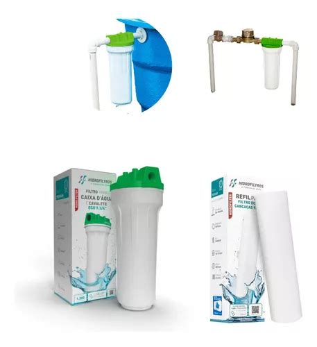 Kit Filtro Para Cavalete Caixa D Água Poe 9 3 4 2 Refis
