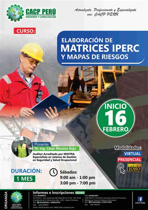 CACP Perú Curso Elaboración De Matrices Iperc Y Mapas De Riesgos