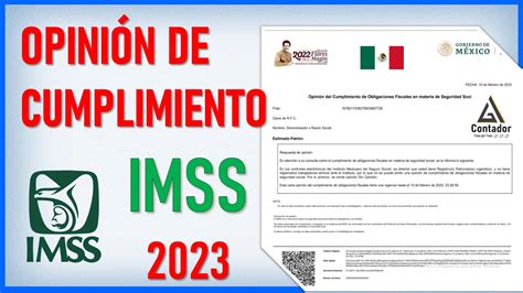 Opini N De Cumplimiento Imss Youtube