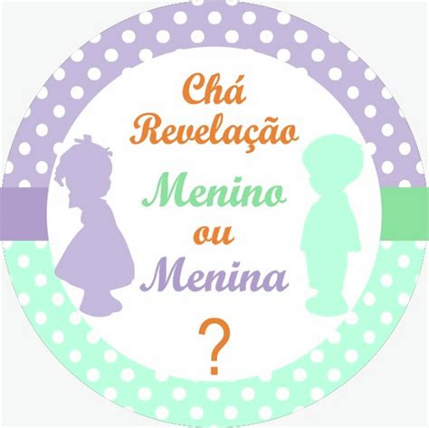 Adesivo Ch Revela O Menino Ou Menina Verde E Lil S Cm