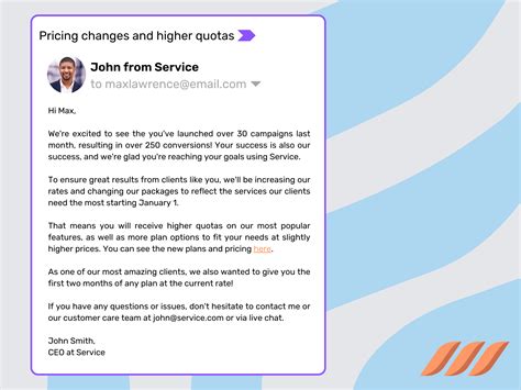 Short Sample Letter To Inform Customers Of Price Increase