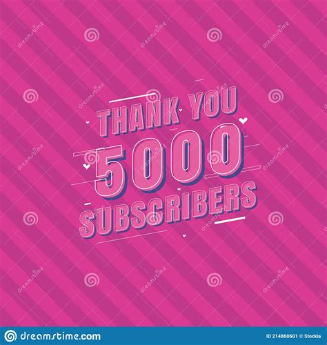 Thank You 5000 Subscribers Celebration Greeting Card For 5k Social