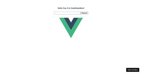 Fetch Request Vue 3 Codesandbox
