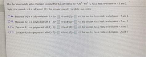 solved use the intermediate value theorem to show that the