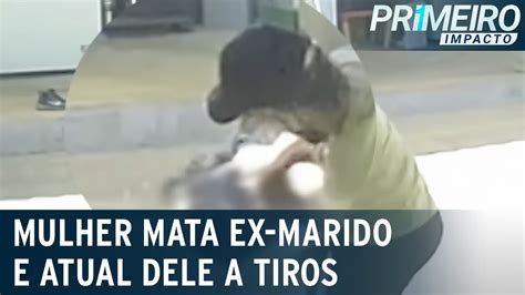 Mulher invade açougue mata ex marido e atual companheira dele
