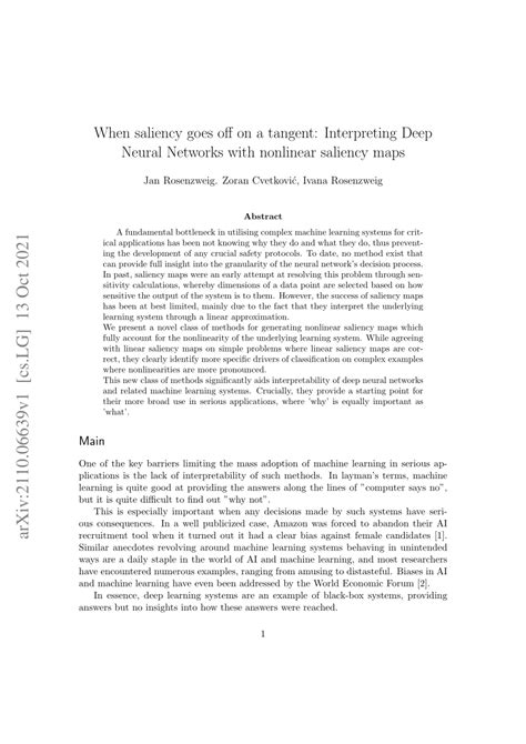 saliency maps in convolutional neural networks