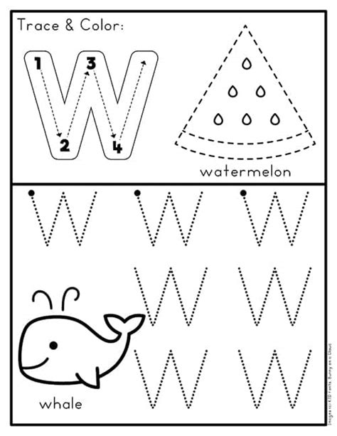 Letter W Tracing Worksheets Tracing Worksheets Letter W