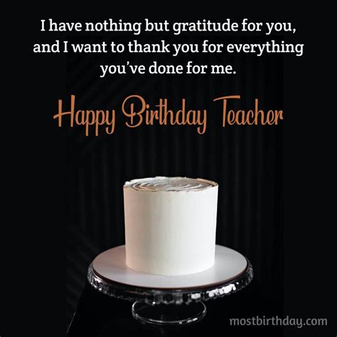 Heart Touching Birthday Wishes For Teacher