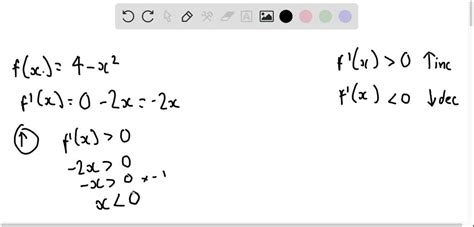 solved increasing and decreasing functions find the intervals on which f is increasing and the