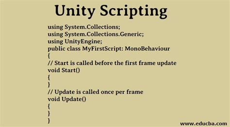 unity scripting steps to create unity scripting with uses