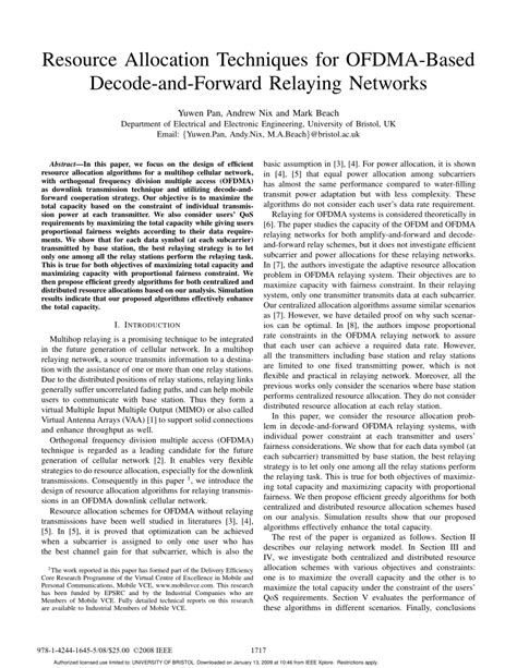 pdf resource allocation techniques for ofdma based decode and forward relaying networks
