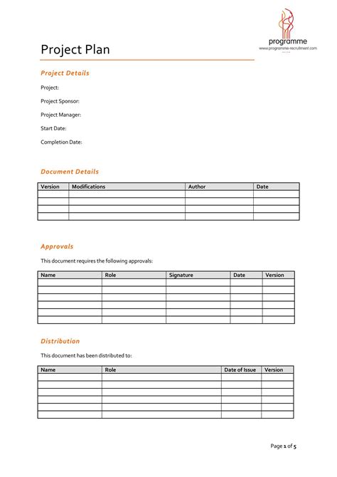 48 Professional Project Plan Templates Excel Word PDF ᐅ TemplateLab