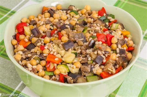 Salade de blé aux pois chiches et légumes Kilomètre 0