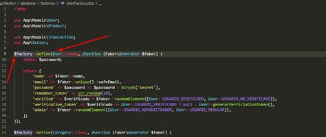 php artisan db semilla errorexception indefinida variable fábrica mejor código respuesta
