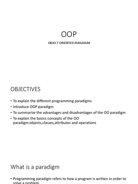 oop introduction pdf object oriented programming class computer programming