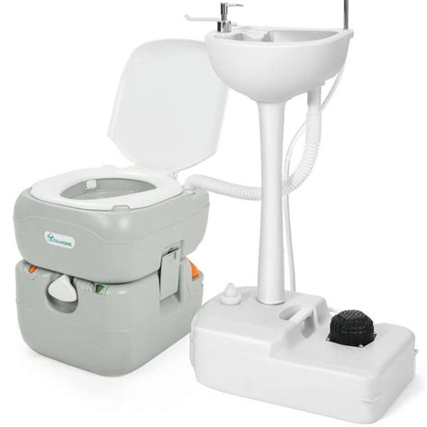 Dextrus Portable Sink And Toilet Combo 17l Portable Sink For Washing Hands And 58 Gallon