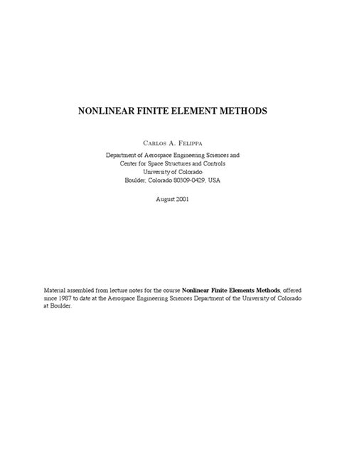 nfem complete pdf finite element method nonlinear system