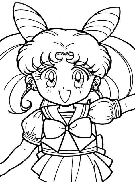 Amazing Sailor Chibiusa Coloring Page Free Printable Coloring Pages