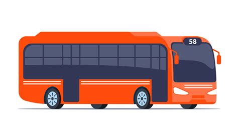 Red City Bus Passenger Transport Side View Public Transport Modern