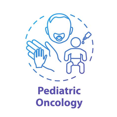 icono del concepto de oncología pediátrica cuidado de la salud