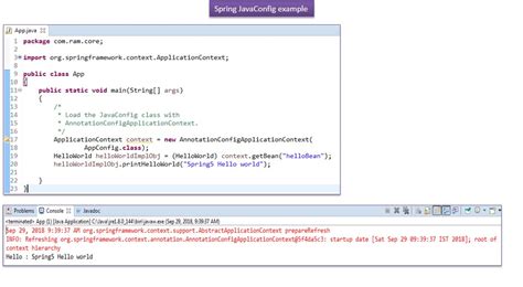 java ee spring bean java config example spring javaconfig example spring tutorial