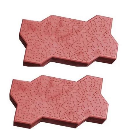Red Zig Zag Concrete Paver Block Dimensions 200x140mm Lxw