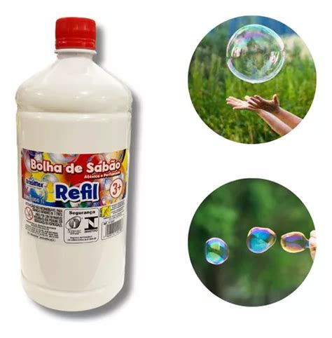 Refil Para Bolha De Sabão Líquido Bubble 1 Litro MercadoLivre