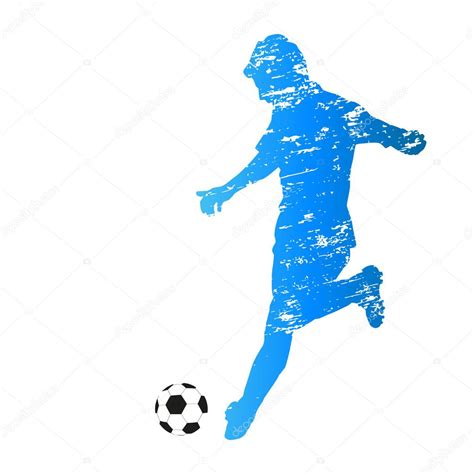 Sylwetka wektor porysowany kolejny piłkarz Stock Vector by msanca 79818894