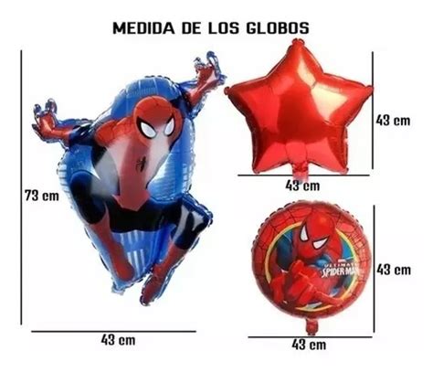 Kits Pz Globos Metalicos De Spiderman Marvel Hombre Ara A En Venta En
